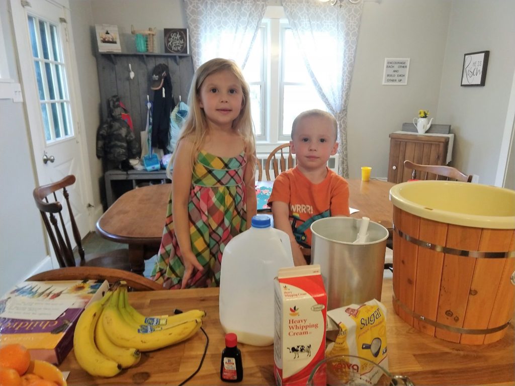 Making Ice Cream with Kids - We Six Gricks
