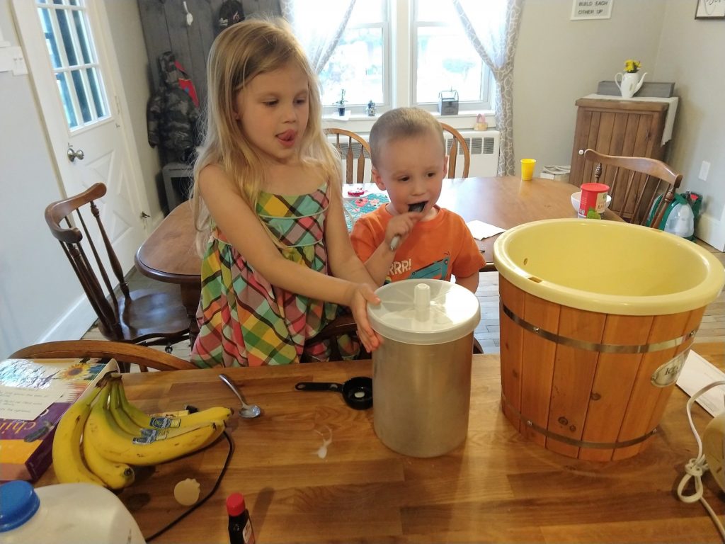 Making Ice Cream with Kids - We Six Gricks