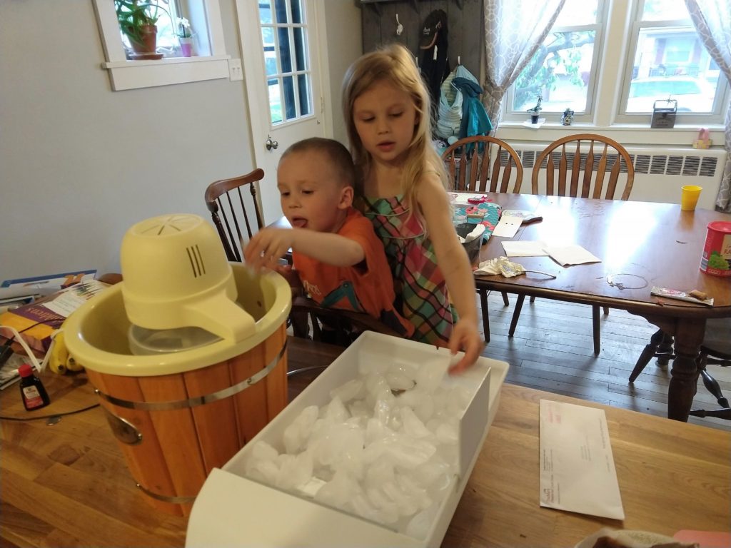 Making Ice Cream with Kids - We Six Gricks